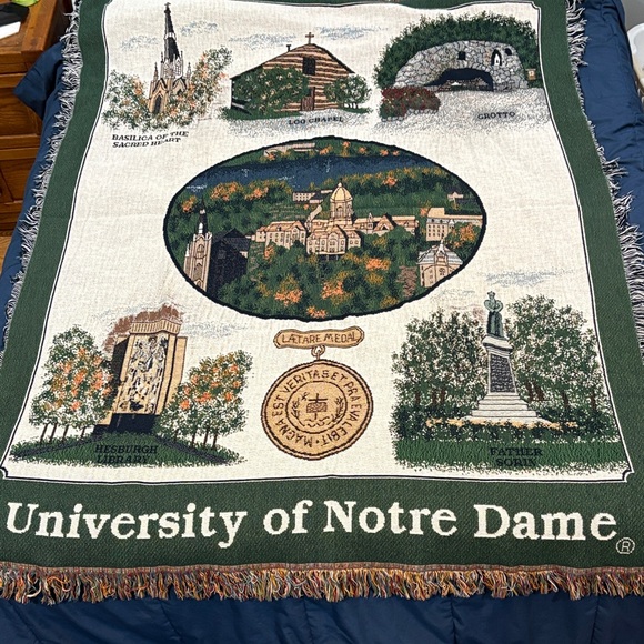 Sorial | Bedding | Sorial University Of Notre Dame Throw Blanket Green ...